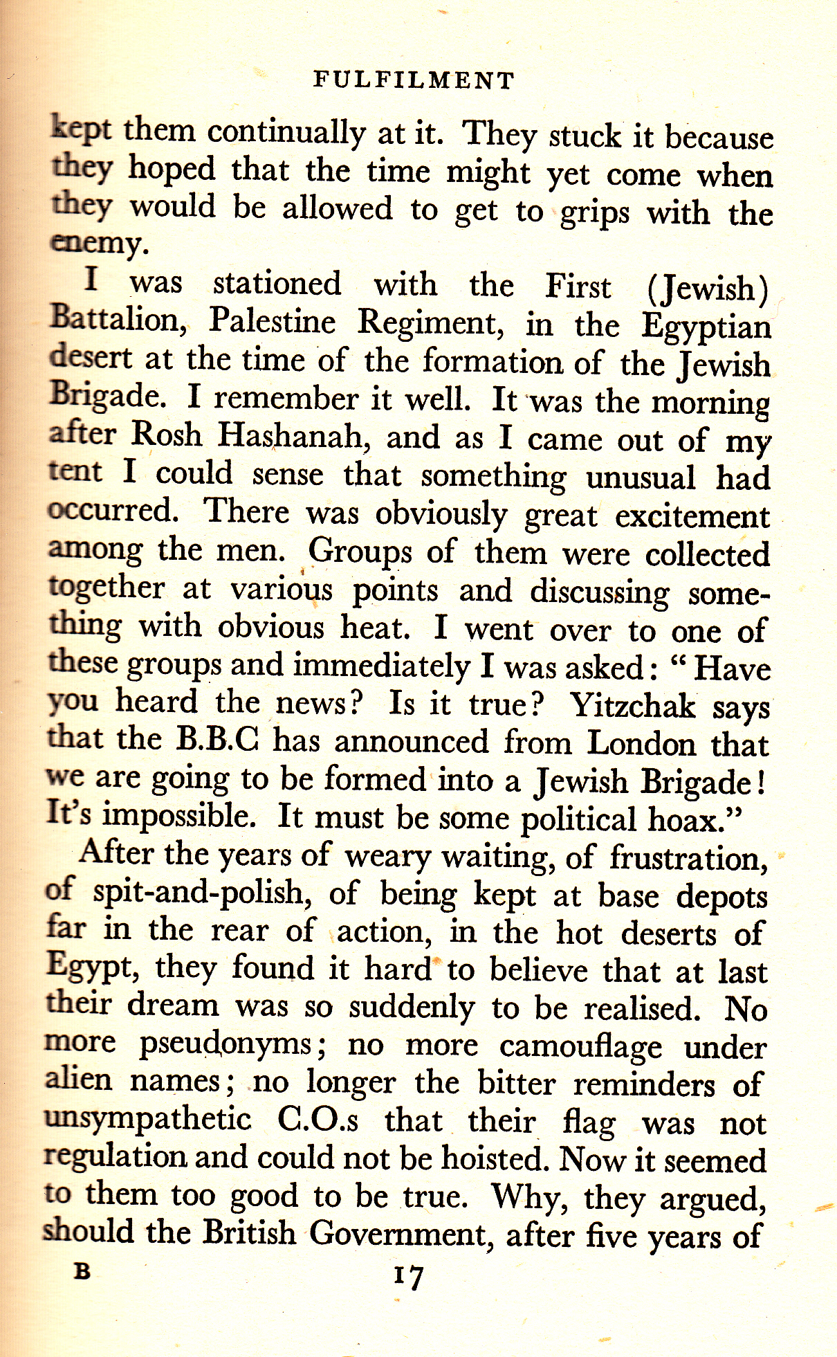 With the Jewish Brigade by Benjamin Caspar, London 1947 – Jewish ...