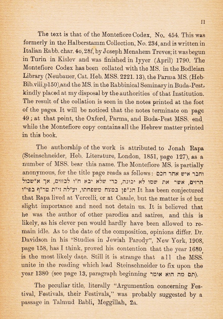 Zeman Zemanim Zemanehem attributed to Rabbi Jonah Rappa, edited by Rev ...