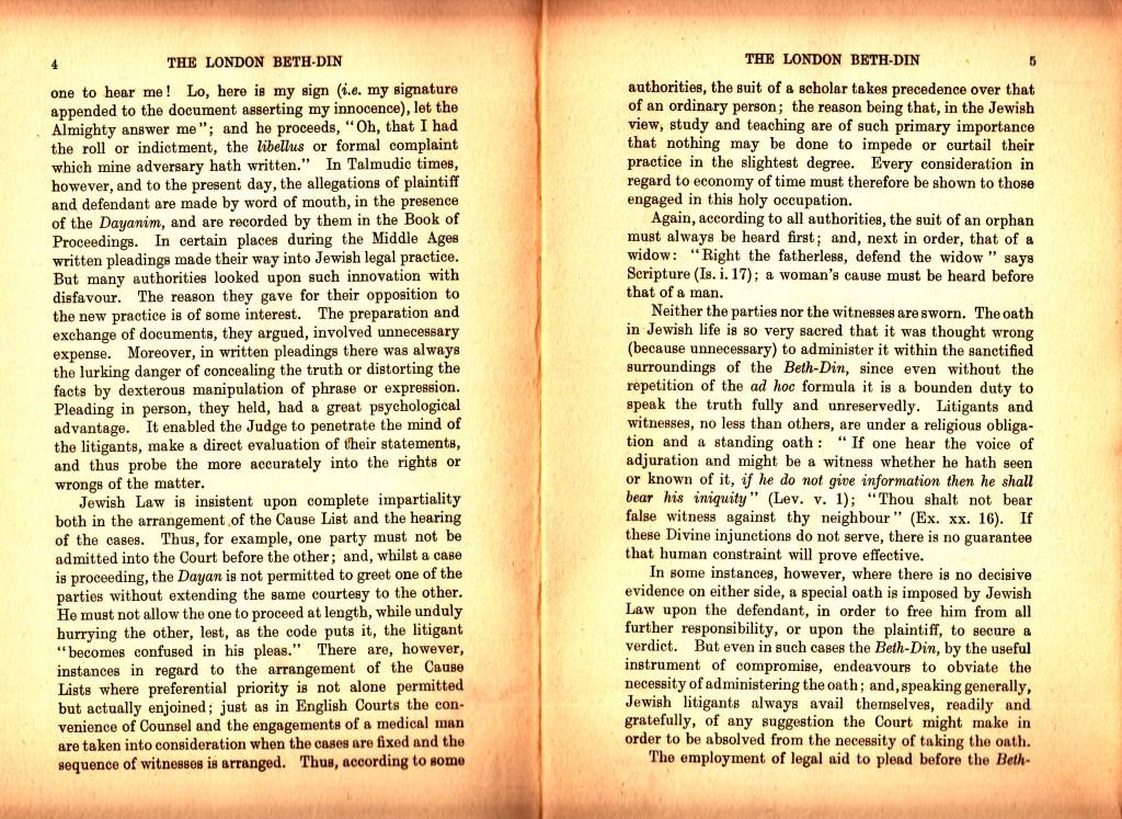 The London Beth Din (The Court of the Chief Rabbi) by Dayan A. Feldman ...