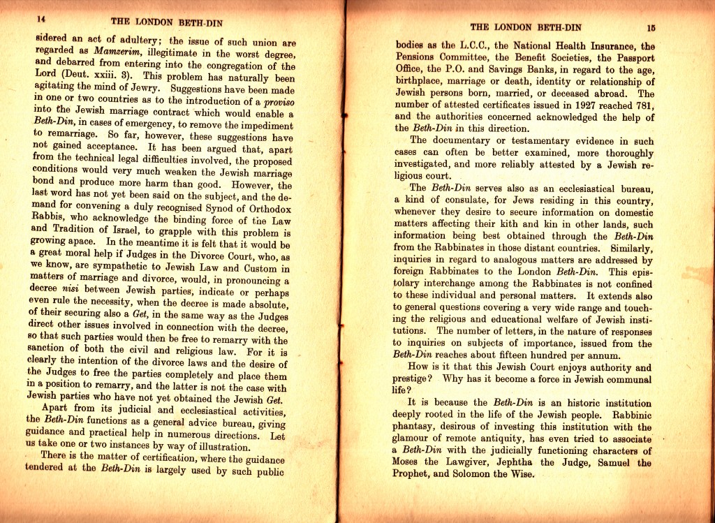 The London Beth Din (The Court of the Chief Rabbi) by Dayan A. Feldman ...
