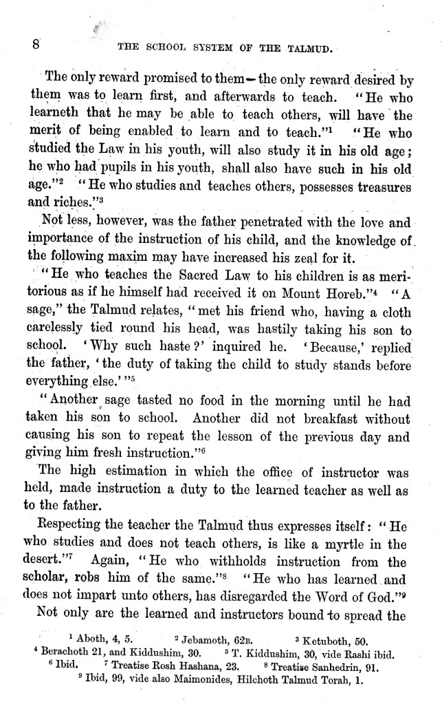 School System of the Talmud, by Dayan Bernard Spiers, London 1882 ...