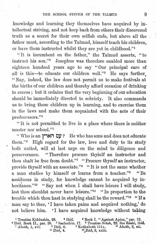 School System of the Talmud, by Dayan Bernard Spiers, London 1882 ...