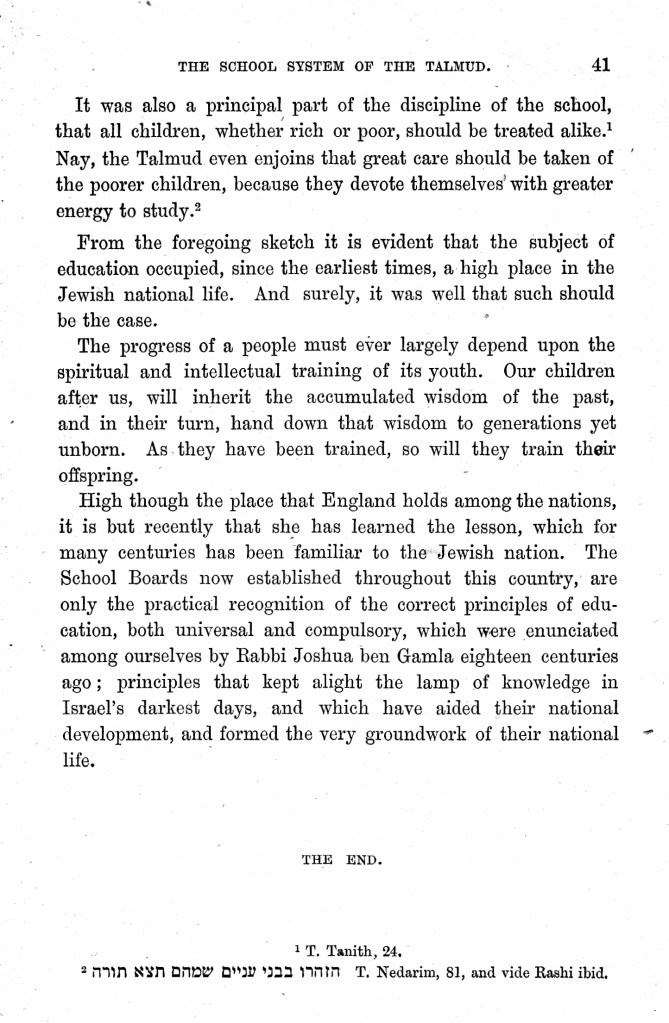 School System of the Talmud, by Dayan Bernard Spiers, London 1882 ...