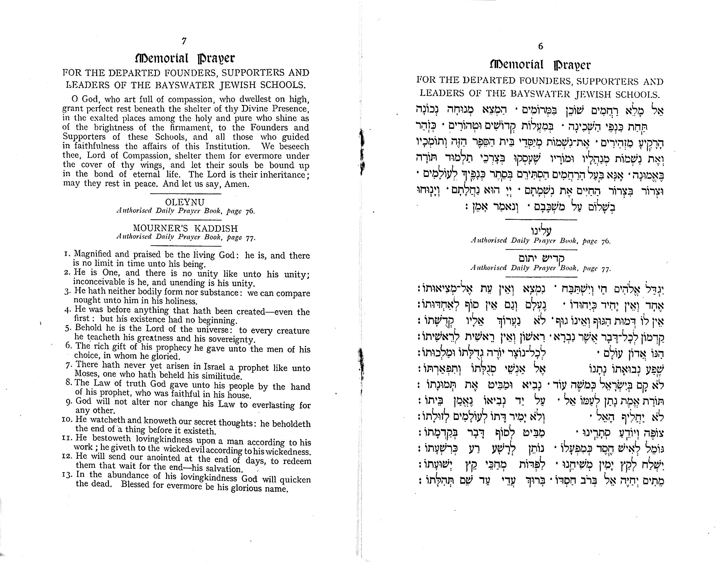 Order of Service on the occasion of the Consecration of the new ...