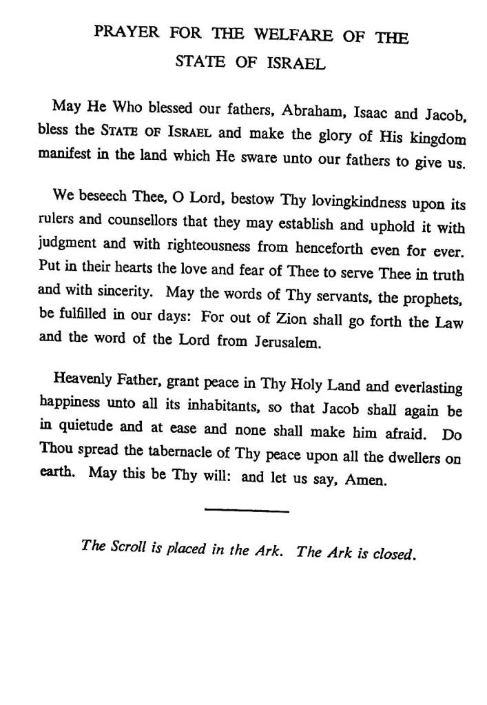 Order of Service at the Consecration of the West End Great Synagogue ...