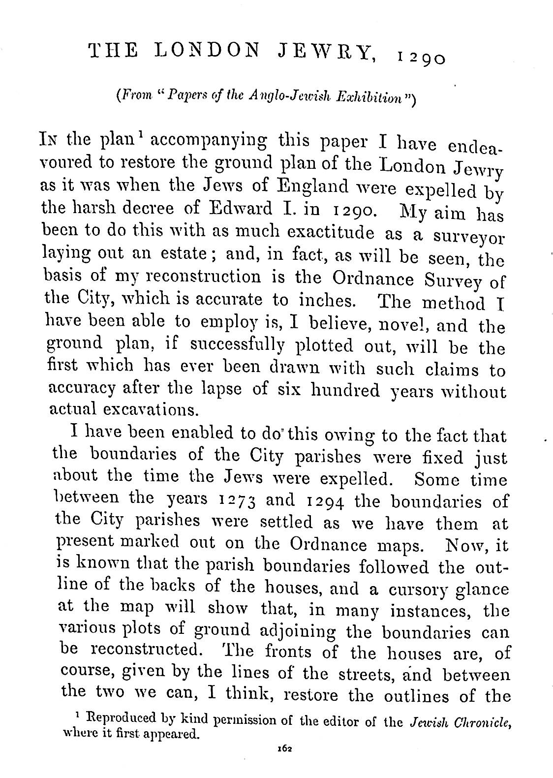 The London Jewry, 1290 – in Jewish Ideals and other essays by Joseph ...