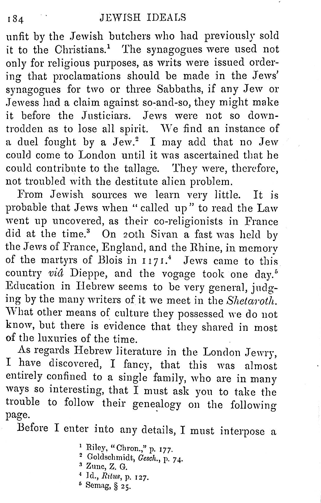 The London Jewry, 1290 – in Jewish Ideals and other essays by Joseph ...