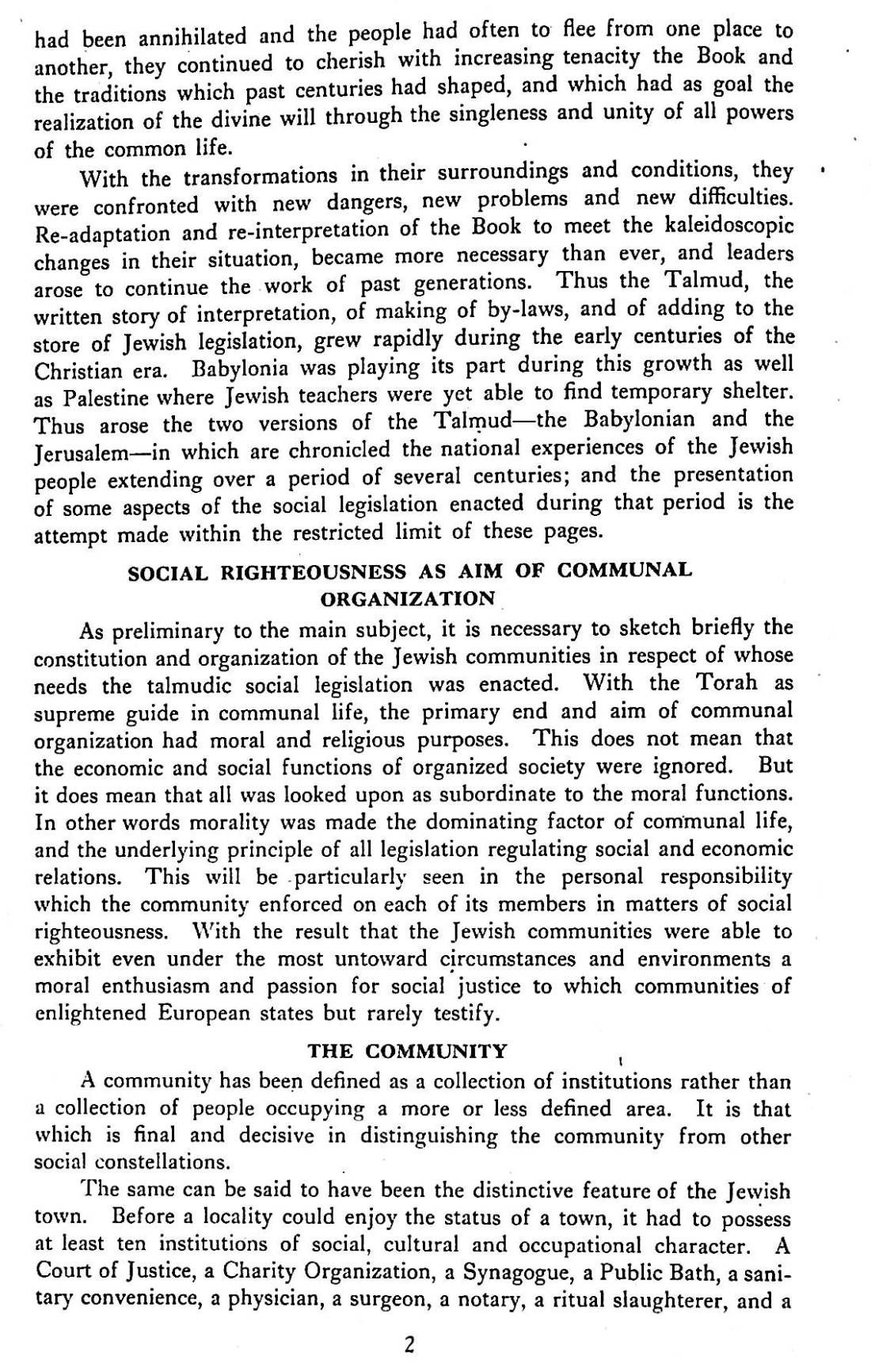 Social Legislation in the Talmud, by Rabbi Dr. I. Epstein, Torah Va ...